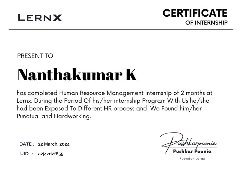 Nantha Kumar.K on LinkedIn: #lernx Nantha Kumar.K on LinkedIn: #lernx