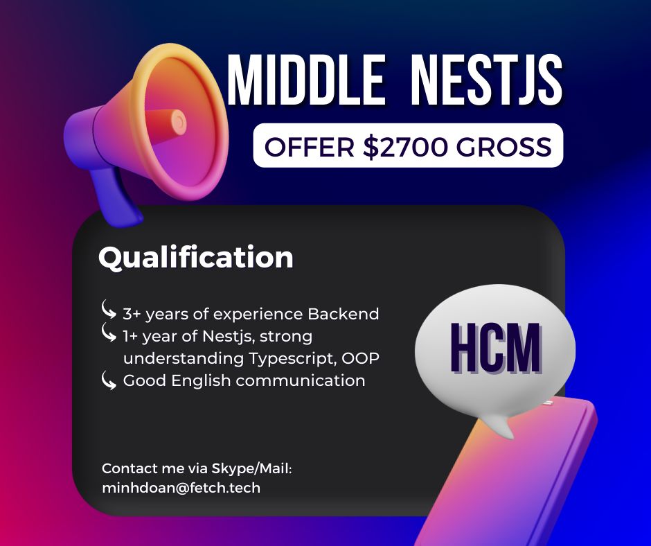 Minh Doan on LinkedIn: #nestjs #nodejs #hochiminh Minh Doan on LinkedIn: #nestjs #nodejs #hochiminh