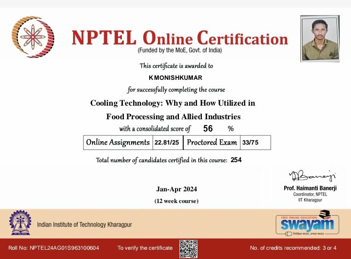 Monish Kumar on LinkedIn: successfully completed the NPTEL course ... Monish Kumar on LinkedIn: successfully completed the NPTEL course ...