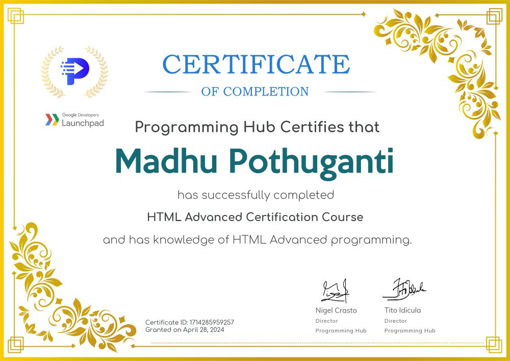 Madhu Pothuganti on LinkedIn: #html #webdevelopment #programminghub # ... Madhu Pothuganti on LinkedIn: #html #webdevelopment #programminghub # ...