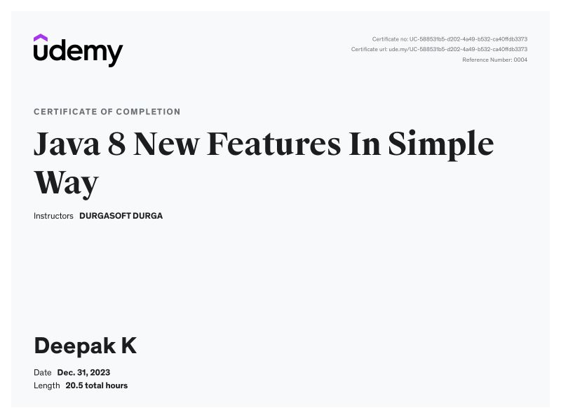 Deepak K on LinkedIn: #javadeveloper #javaprogramming #java8 Deepak K on LinkedIn: #javadeveloper #javaprogramming #java8