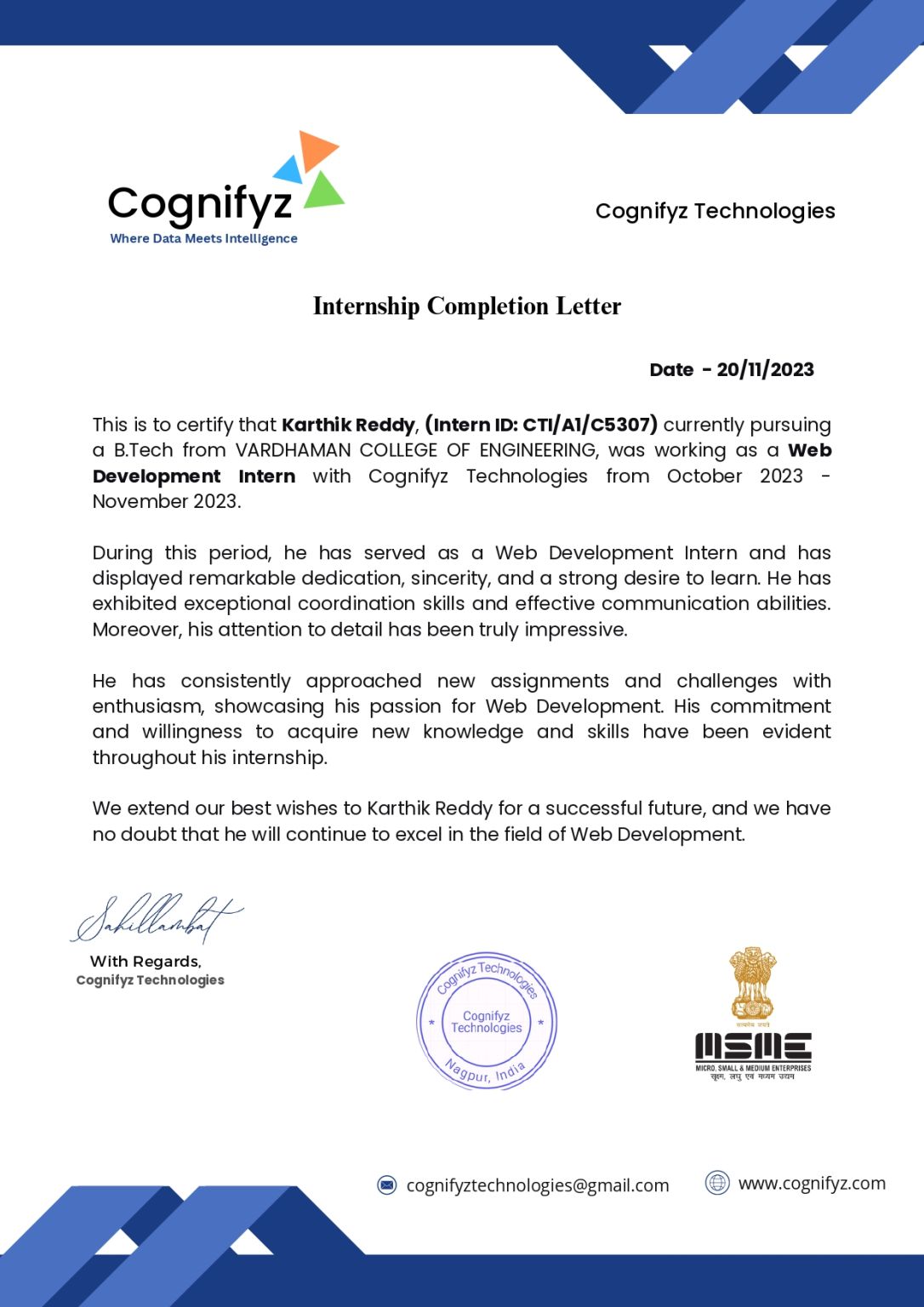 Karthik Reddy on LinkedIn: #repost #webdevelopment #internship # ... Karthik Reddy on LinkedIn: #repost #webdevelopment #internship # ...