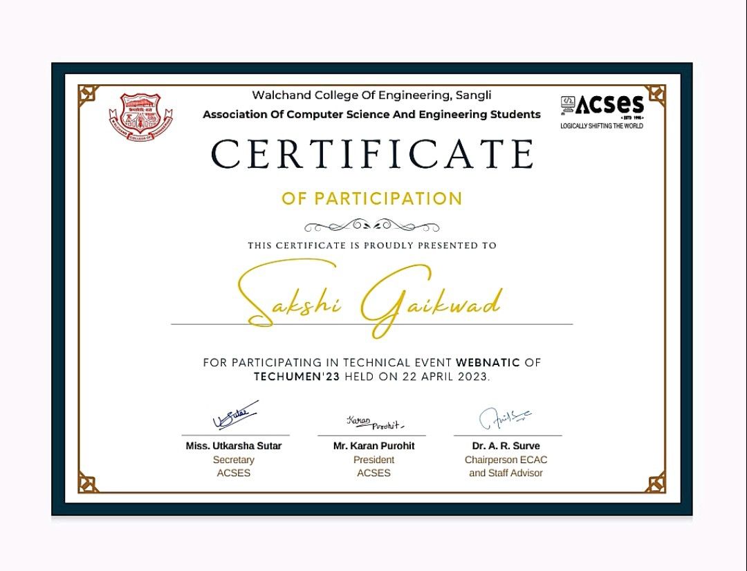 Sakshi Gaikwad on LinkedIn: #webnatic #wce Sakshi Gaikwad on LinkedIn: #webnatic #wce
