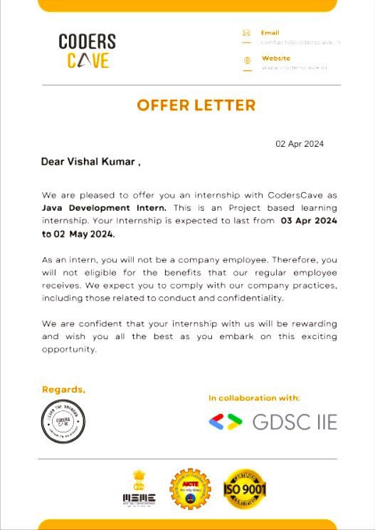 Vishal Kumar on LinkedIn: #internship #intern #internship2024 # ... Vishal Kumar on LinkedIn: #internship #intern #internship2024 # ...