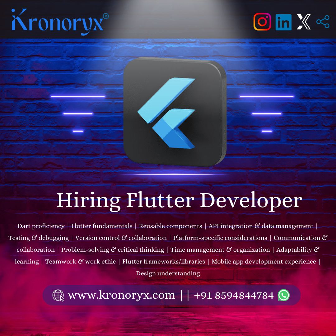 Kronoryx Technology PVT.LTD. on LinkedIn: #flutterdeveloper #flutter # ... Kronoryx Technology PVT.LTD. on LinkedIn: #flutterdeveloper #flutter # ...