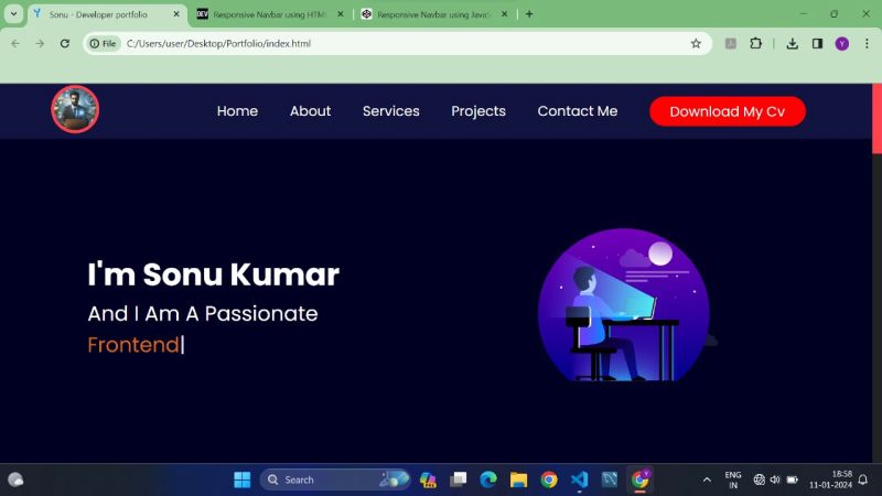 Sonu Jha on LinkedIn: hell friends create my first portfolio website Sonu Jha on LinkedIn: hell friends create my first portfolio website