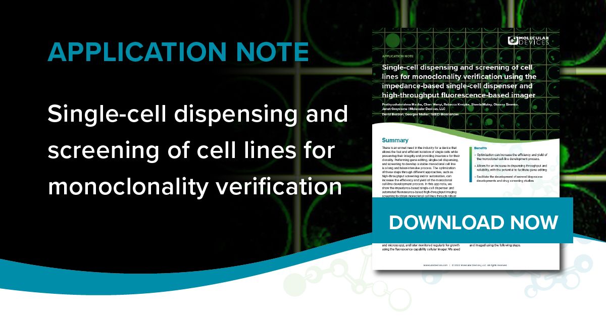 Clone Screening | Molecular Devices on LinkedIn: Single-cell dispensing ... Clone Screening | Molecular Devices on LinkedIn: Single-cell dispensing ...