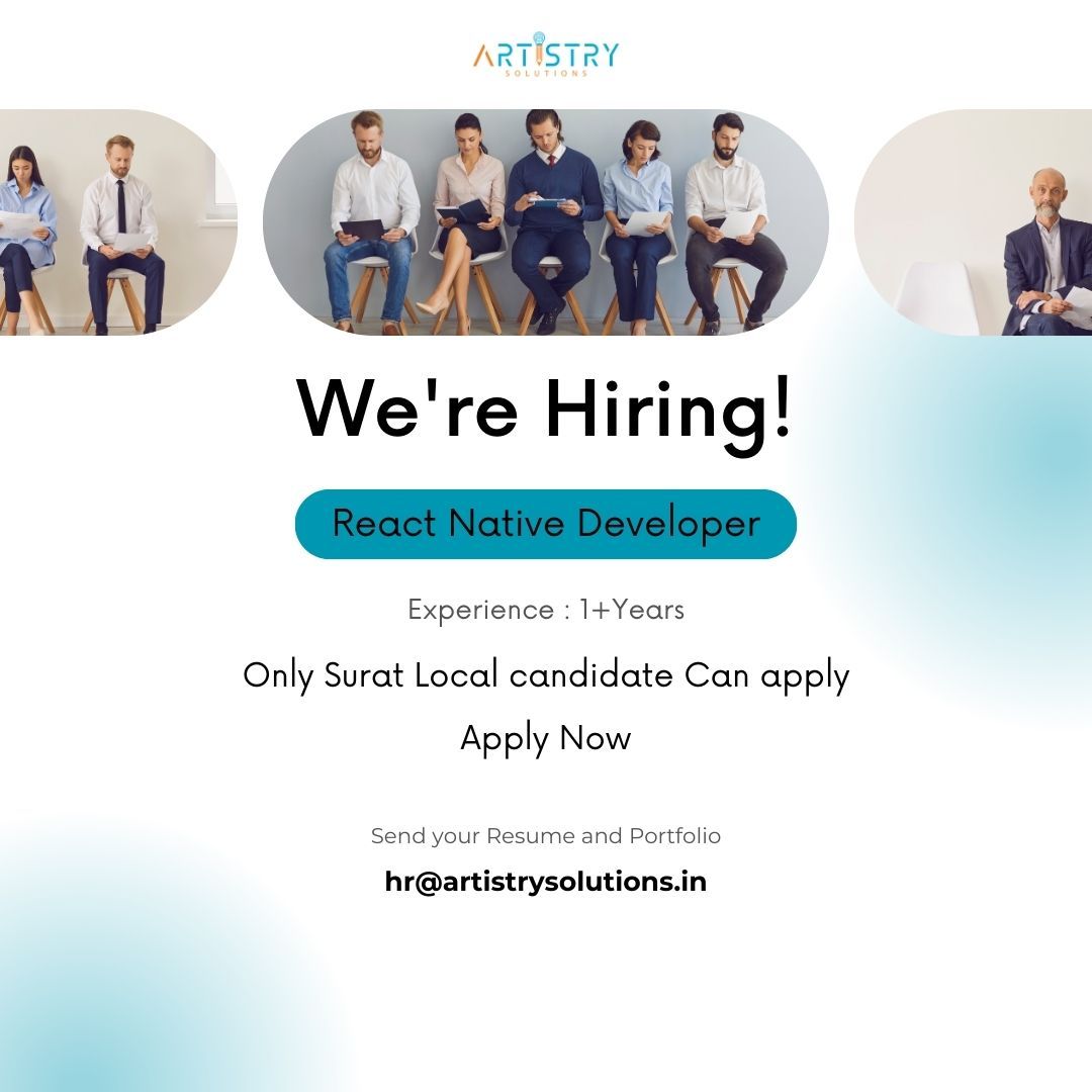 Artistry Solutions on LinkedIn: WE ARE HIRING 📜 Position: 🔹React Native ... Artistry Solutions on LinkedIn: WE ARE HIRING 📜 Position: 🔹React Native ...