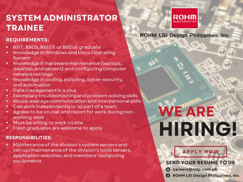 ROHM LSI Design Philippines, Inc. on LinkedIn: Start your career right ... ROHM LSI Design Philippines, Inc. on LinkedIn: Start your career right ...
