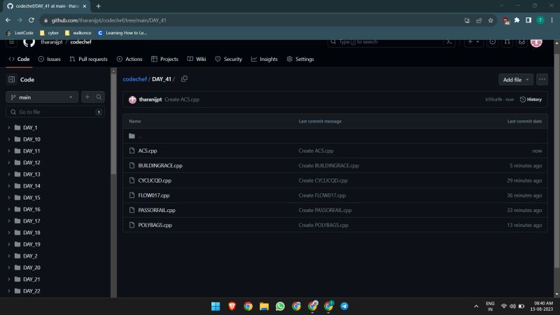 Tharani Dharan M N on LinkedIn: #codechef #github #100daysofcodingchallenge Tharani Dharan M N on LinkedIn: #codechef #github #100daysofcodingchallenge