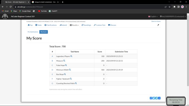 Mankena Naresh on LinkedIn: #atcoder #python Mankena Naresh on LinkedIn: #atcoder #python