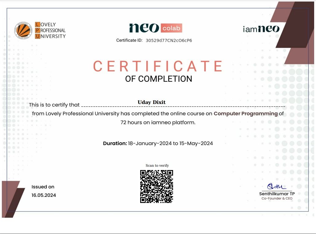 Uday Dixit on LinkedIn: #learning #coding #cprogramming # ... Uday Dixit on LinkedIn: #learning #coding #cprogramming # ...