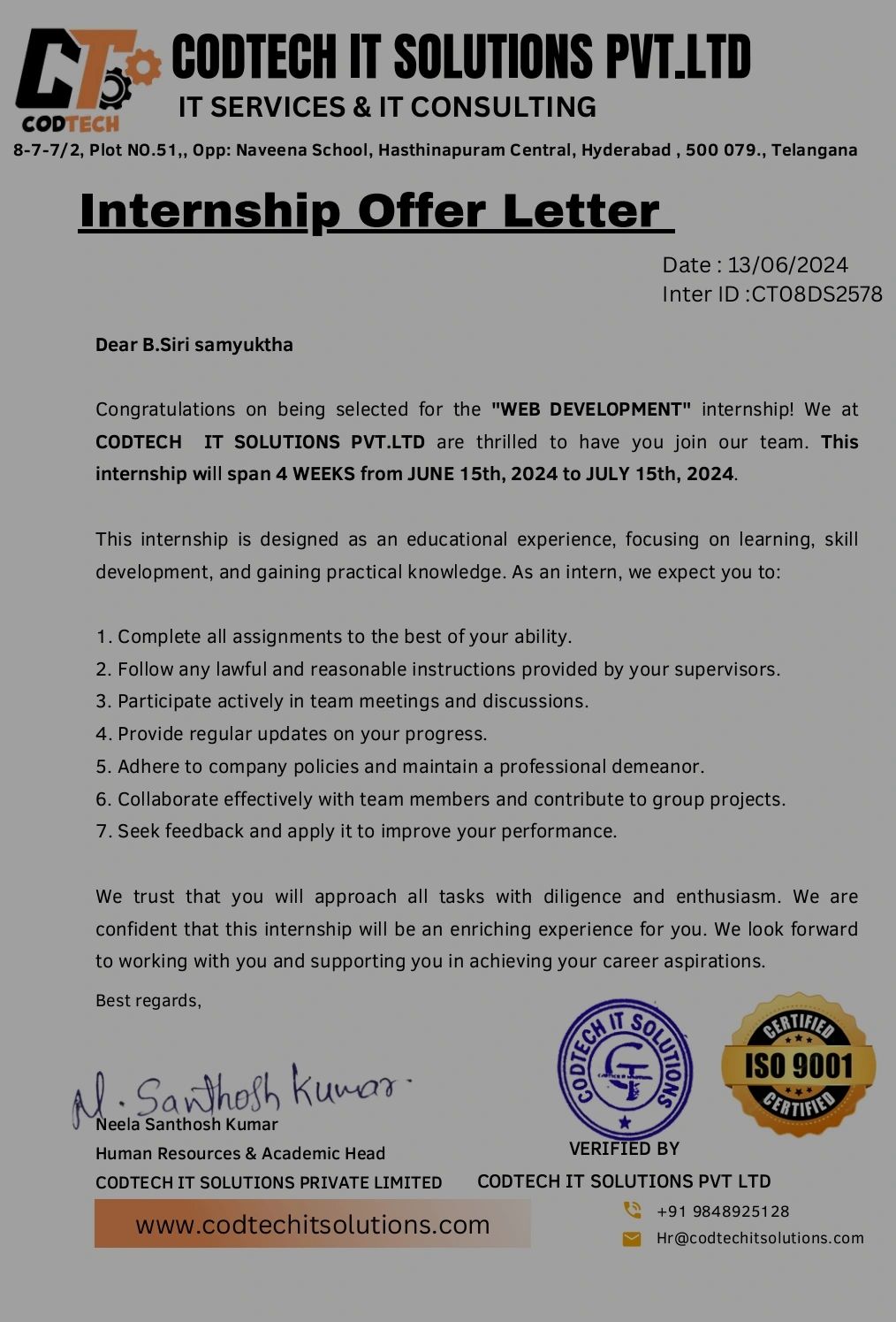 BOREDDY SIRI SAMYUKTHA on LinkedIn: #web #code #internship BOREDDY SIRI SAMYUKTHA on LinkedIn: #web #code #internship