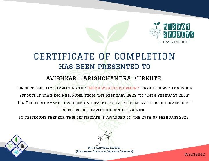 Avishkar Kurkute on LinkedIn: #webdevelopment #mern Avishkar Kurkute on LinkedIn: #webdevelopment #mern