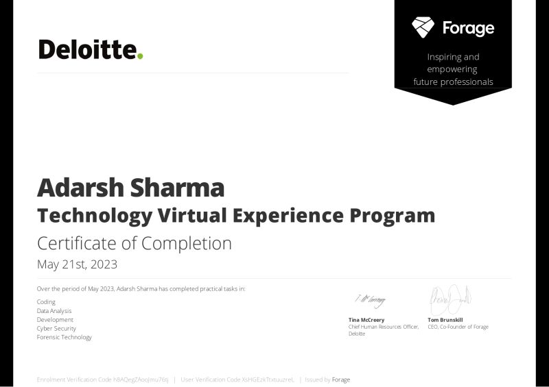 Adarsh Sharma on LinkedIn: #technology #forage #deloitte #australia # ... Adarsh Sharma on LinkedIn: #technology #forage #deloitte #australia # ...