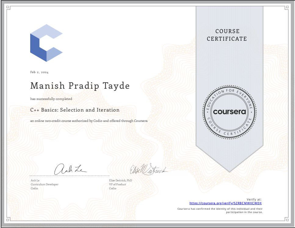 Manish Tayde on LinkedIn: #cplusplus #programmingbasics #onlinelearning Manish Tayde on LinkedIn: #cplusplus #programmingbasics #onlinelearning