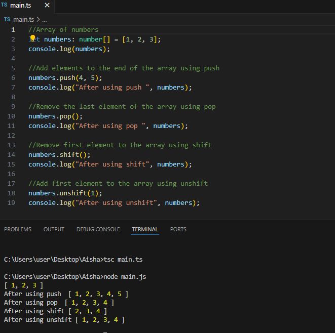 Exploring TypeScript array methods | Aisha Ijaz posted on the topic ... Exploring TypeScript array methods | Aisha Ijaz posted on the topic ...