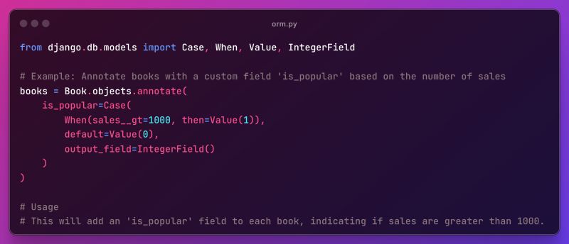 Mixomate on LinkedIn: Django ORM: Conditional Expressions Use ... Mixomate on LinkedIn: Django ORM: Conditional Expressions Use ...