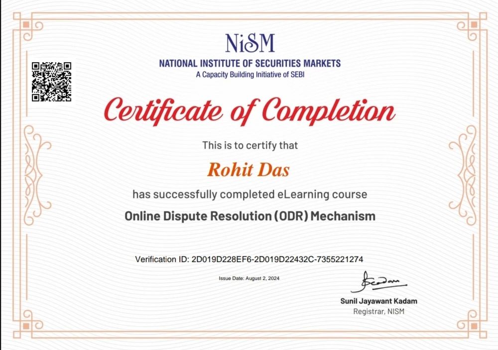 Rohit Das on LinkedIn: #odr #nism #professionaldevelopment # ... Rohit Das on LinkedIn: #odr #nism #professionaldevelopment # ...