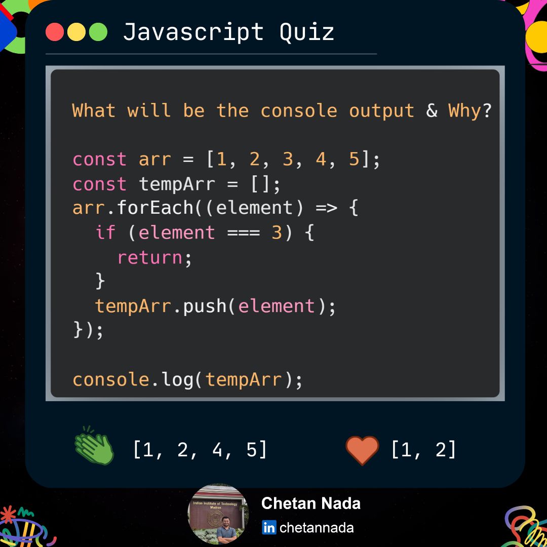 Chetan Nada on LinkedIn: #javascript #quiz #javascriptdeveloper # ... Chetan Nada on LinkedIn: #javascript #quiz #javascriptdeveloper # ...