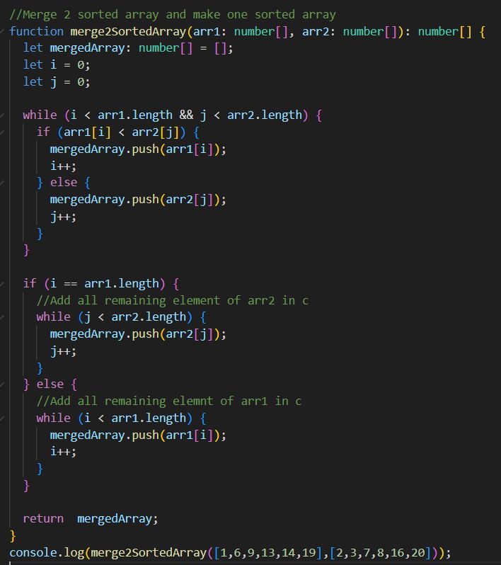 Asma Shaikh on LinkedIn: You can merge two sorted arrays into one ... Asma Shaikh on LinkedIn: You can merge two sorted arrays into one ...