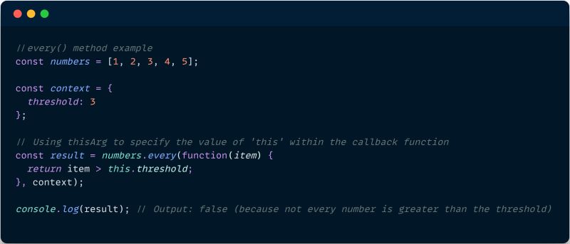 Learn about every(). in JavaScript | Sourabh Bishnoi posted on the ... Learn about every(). in JavaScript | Sourabh Bishnoi posted on the ...