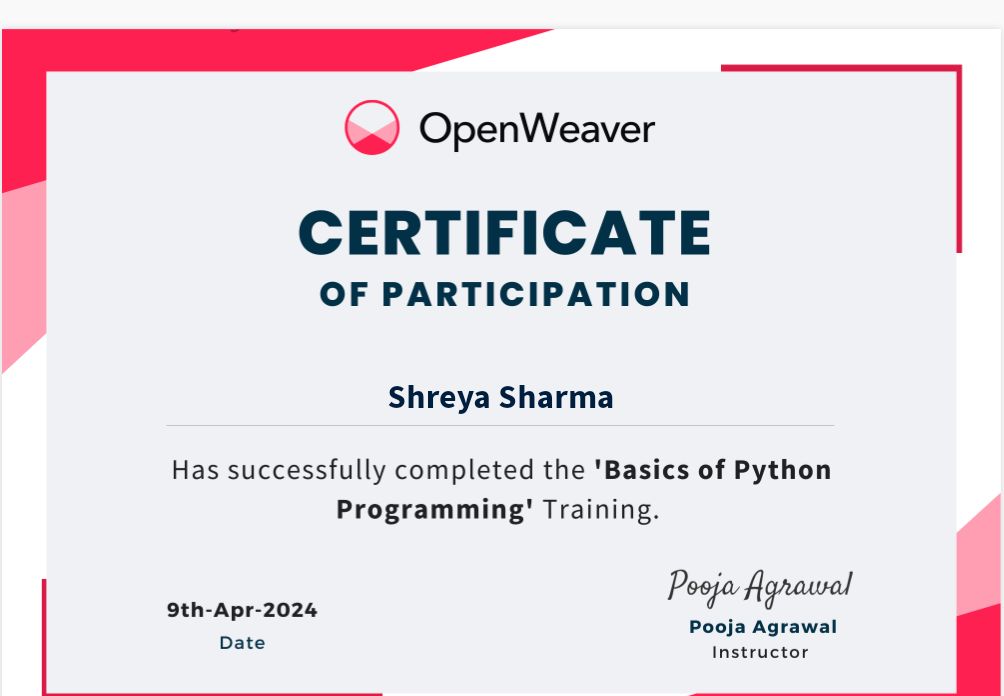 Shreya Sharma on LinkedIn: #basic #python #coding Shreya Sharma on LinkedIn: #basic #python #coding