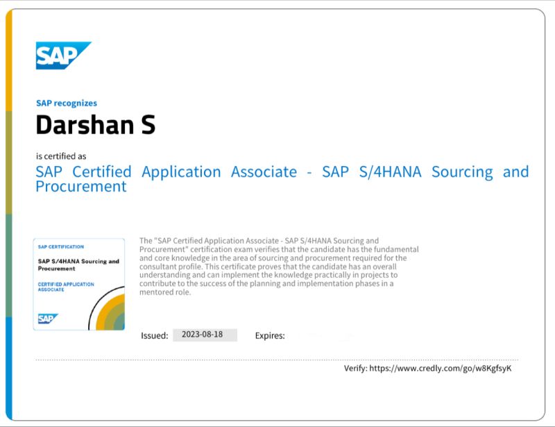 Darshan Gowda S on LinkedIn: #sourcingandprocurement #s4hana # ... Darshan Gowda S on LinkedIn: #sourcingandprocurement #s4hana # ...