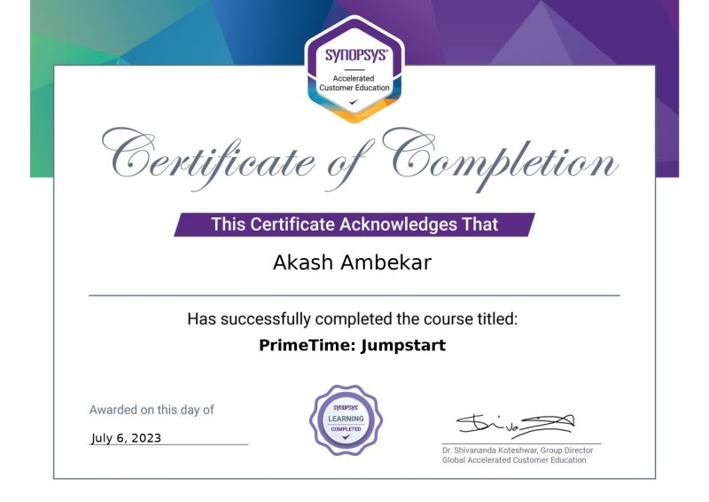 Akash Ambekar on LinkedIn: #vlsi #vlsidesign #sta #primetime Akash Ambekar on LinkedIn: #vlsi #vlsidesign #sta #primetime