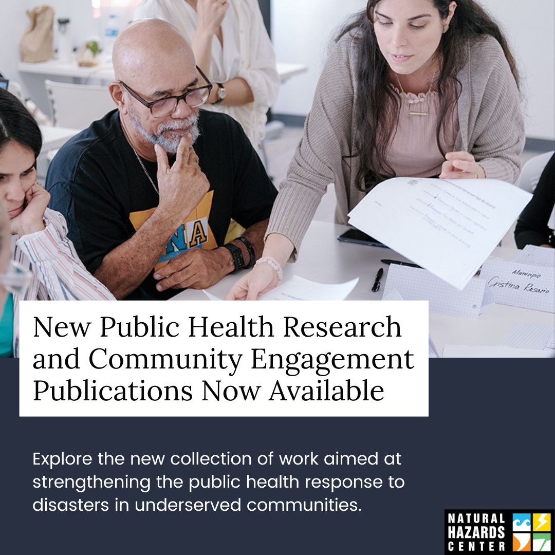 Natural Hazards Center on LinkedIn: #publichealth Natural Hazards Center on LinkedIn: #publichealth
