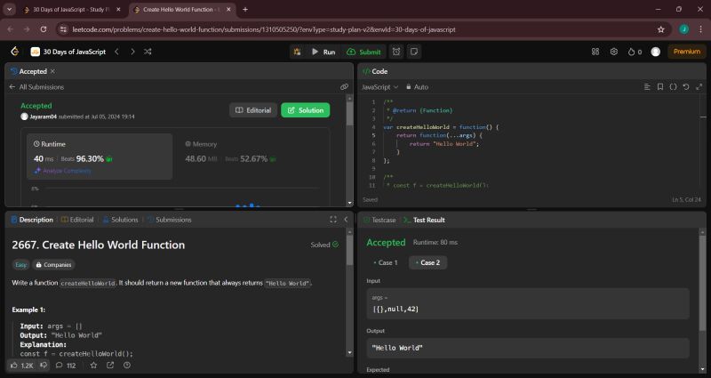 Jayaram M on LinkedIn: #leetcode #problemsolving #javascript Jayaram M on LinkedIn: #leetcode #problemsolving #javascript