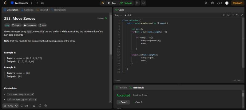 Palak Katara on LinkedIn: DAY 5/75 : LeetCode Today question solved on ... Palak Katara on LinkedIn: DAY 5/75 : LeetCode Today question solved on ...
