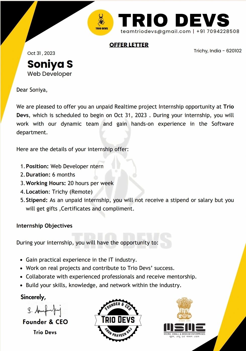 Soniya Sadasivam on LinkedIn: #triodevs Soniya Sadasivam on LinkedIn: #triodevs