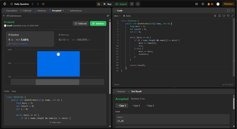 Leetcode Problem Of The Day: Patching Array | Areeff Pathan posted on ... Leetcode Problem Of The Day: Patching Array | Areeff Pathan posted on ...