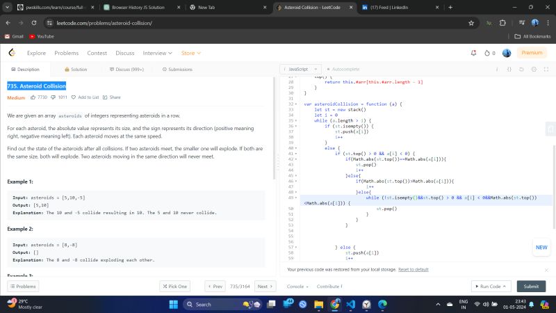 Sairam Patra on LinkedIn: #dsa #problemsolving #stacks #codingjourney Sairam Patra on LinkedIn: #dsa #problemsolving #stacks #codingjourney
