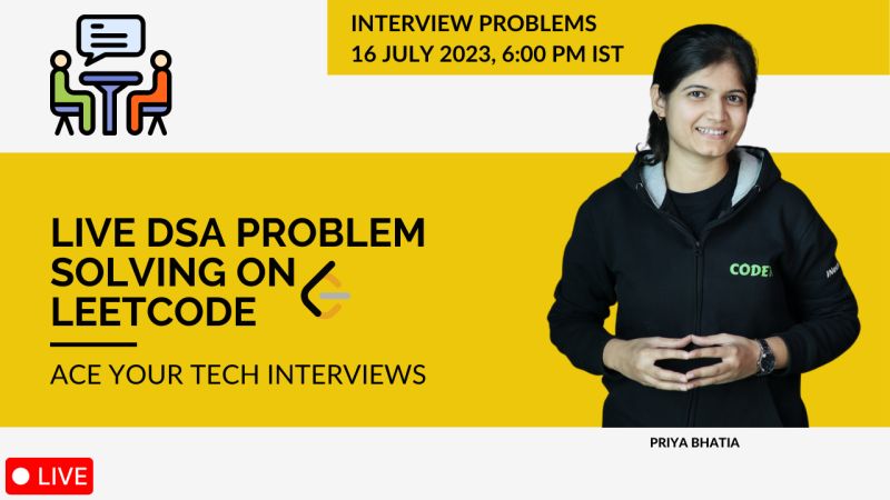 Priya Bhatia on LinkedIn: #techinterviews #dsaproblemsolving #leetcode ... Priya Bhatia on LinkedIn: #techinterviews #dsaproblemsolving #leetcode ...