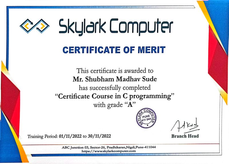 Shubham Sude on LinkedIn: #cprogramming #cdeveloper #basiclanguage Shubham Sude on LinkedIn: #cprogramming #cdeveloper #basiclanguage