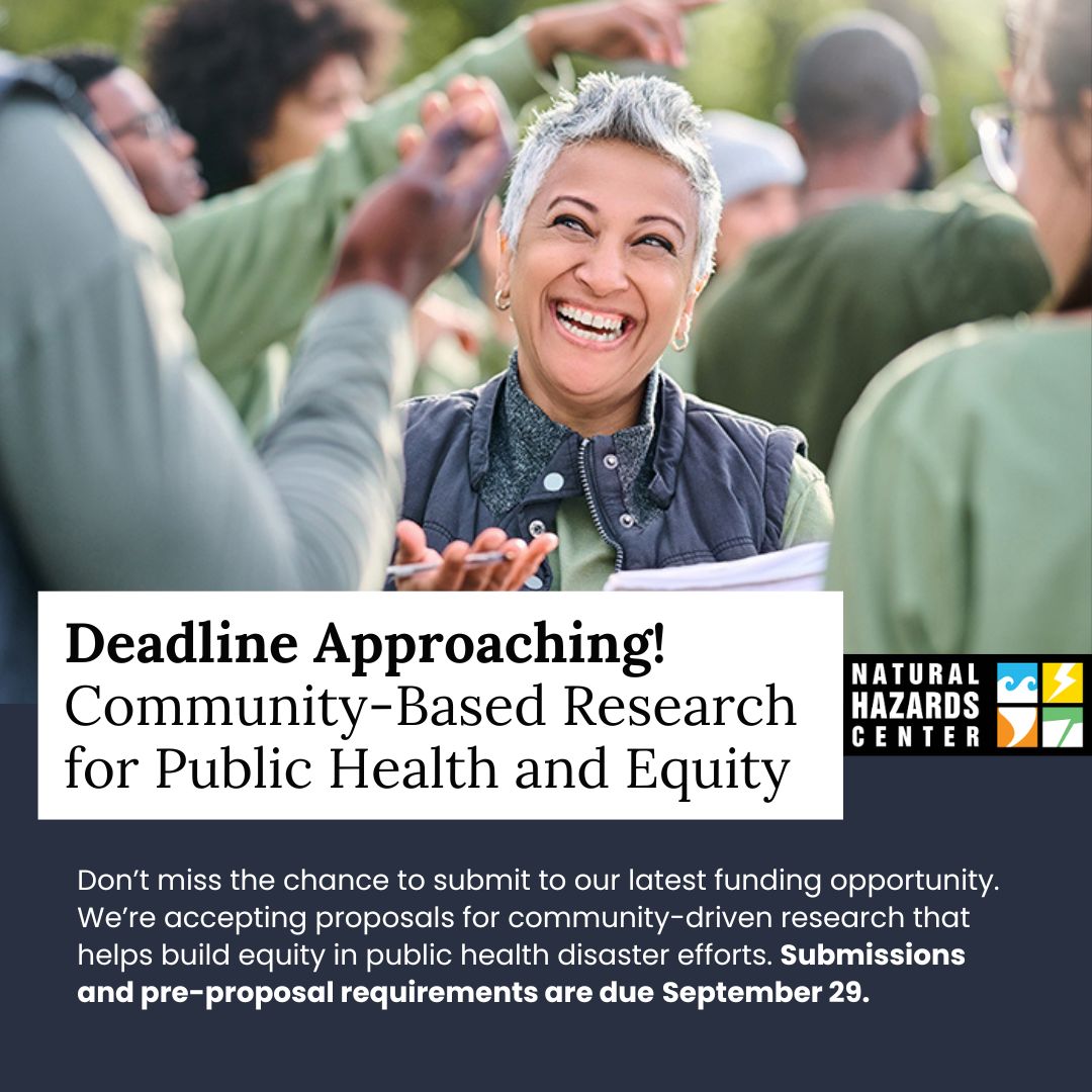 Natural Hazards Center on LinkedIn: #publichealth Natural Hazards Center on LinkedIn: #publichealth