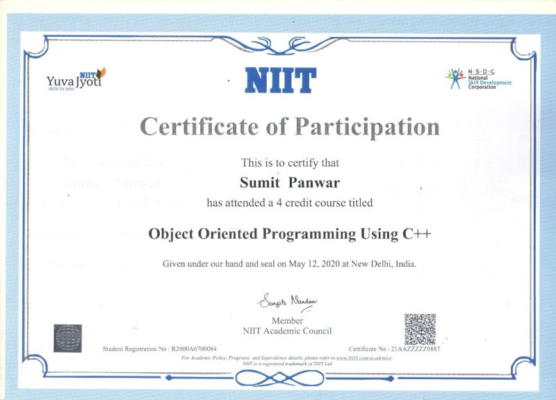 Sumit Panwar on LinkedIn: #cpp #programming #certification # ... Sumit Panwar on LinkedIn: #cpp #programming #certification # ...