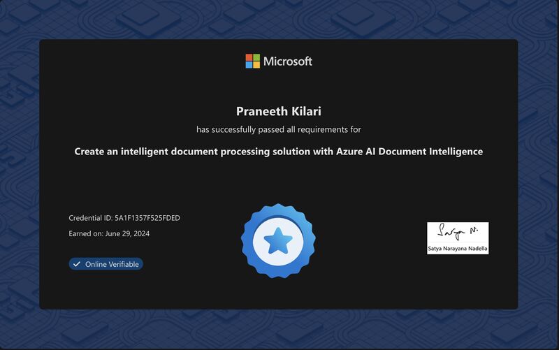 Praneeth Kilari on LinkedIn: #azureai #documentintelligence #ai # ... Praneeth Kilari on LinkedIn: #azureai #documentintelligence #ai # ...