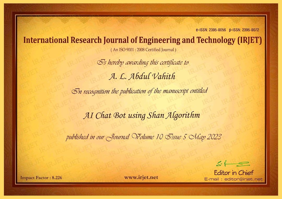 Abdul Vahith on LinkedIn: My final year project was published in the ... Abdul Vahith on LinkedIn: My final year project was published in the ...