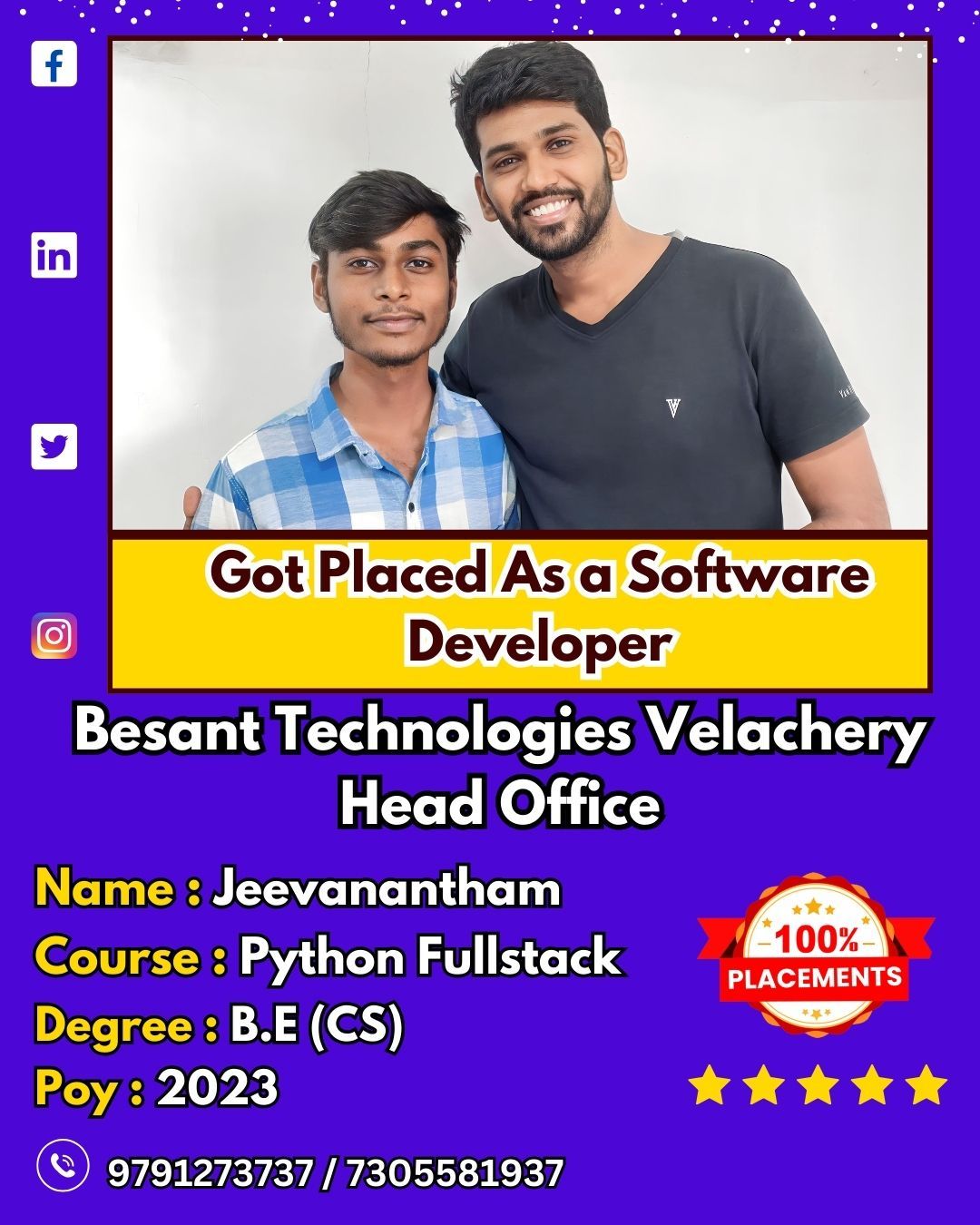 Besant technologies velachery on LinkedIn: #pythonfullstack #python # ... Besant technologies velachery on LinkedIn: #pythonfullstack #python # ...