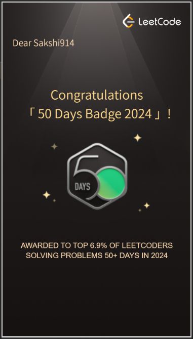Sakshi Kumari on LinkedIn: #leetcode #codingchallenges Sakshi Kumari on LinkedIn: #leetcode #codingchallenges
