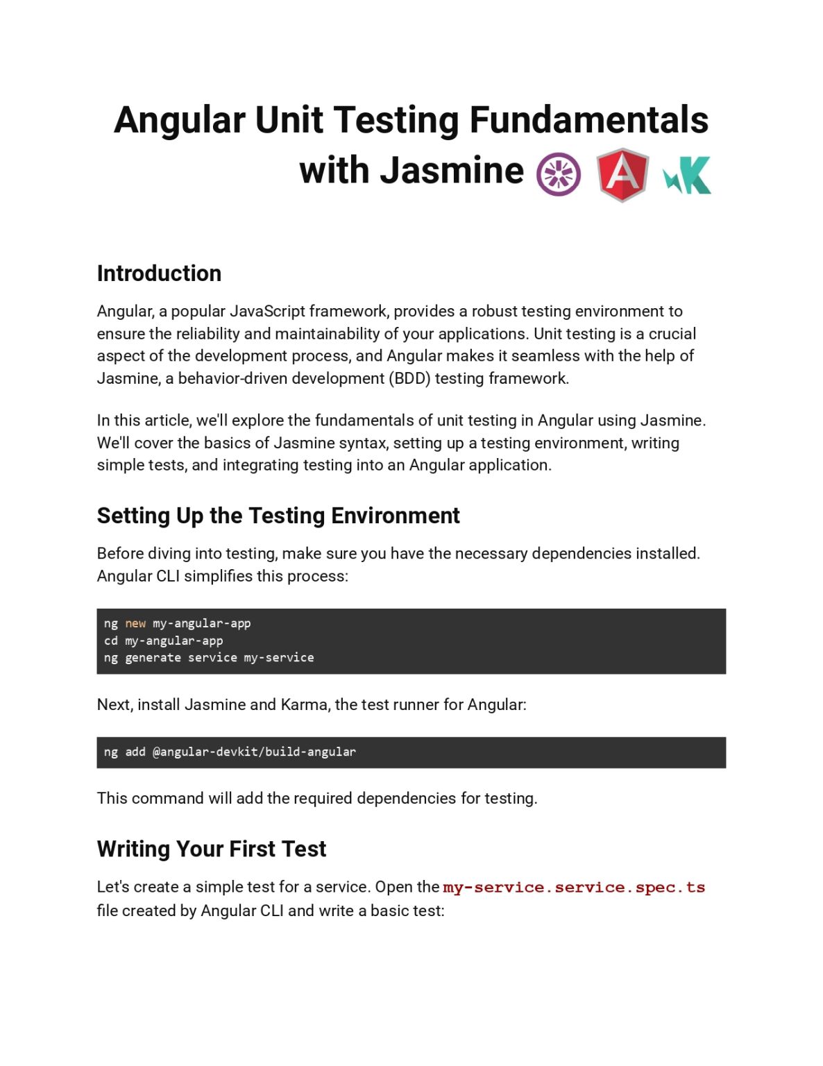 Jawaharlal Nehru Elumalai on LinkedIn: Angular Unit Testing ... Jawaharlal Nehru Elumalai on LinkedIn: Angular Unit Testing ...