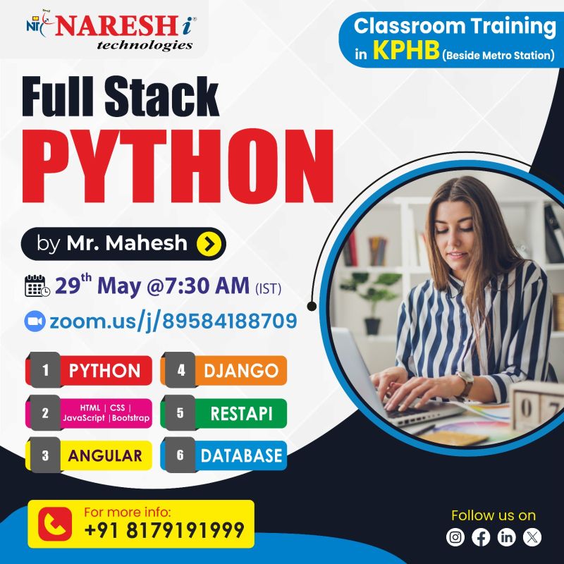 Naresh IT on LinkedIn: #python #fullstackpython #pythonprogramming # ... Naresh IT on LinkedIn: #python #fullstackpython #pythonprogramming # ...