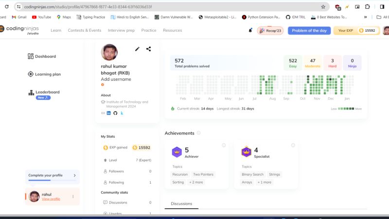 Rahul Kumar Bhagat on LinkedIn: #codingjourney #codingninjas # ... Rahul Kumar Bhagat on LinkedIn: #codingjourney #codingninjas # ...
