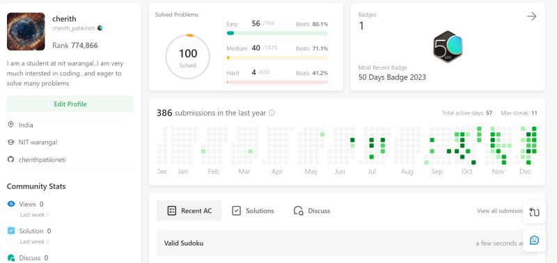 Cherith Patikineti on LinkedIn: #leetcode #codingjourney # ... Cherith Patikineti on LinkedIn: #leetcode #codingjourney # ...