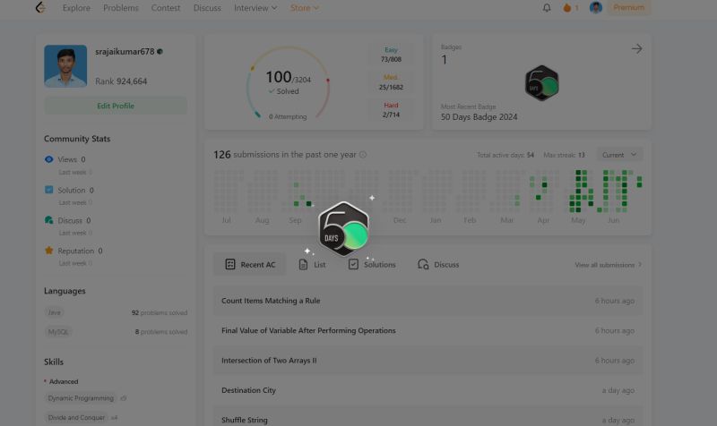 S R Ajai Kumar on LinkedIn: #leetcode #codingjourney #problemsolving # ... S R Ajai Kumar on LinkedIn: #leetcode #codingjourney #problemsolving # ...