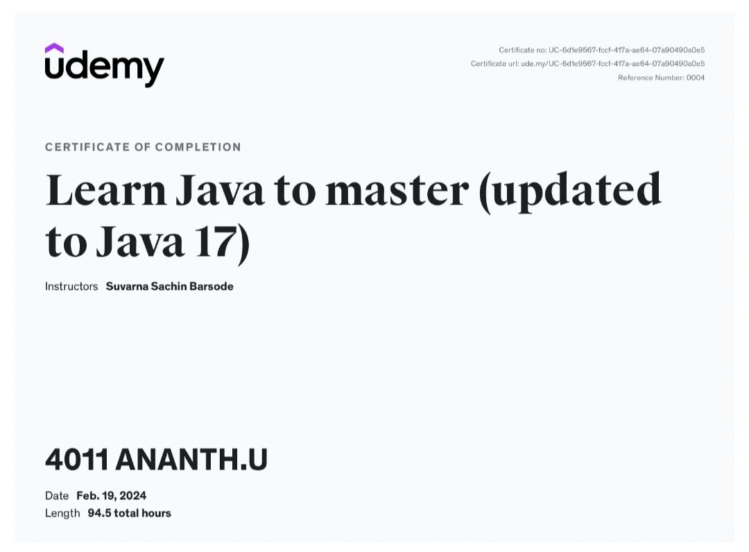 ANANTH U on LinkedIn: #corejava #restapi #multithreading #oopsconcepts ... ANANTH U on LinkedIn: #corejava #restapi #multithreading #oopsconcepts ...