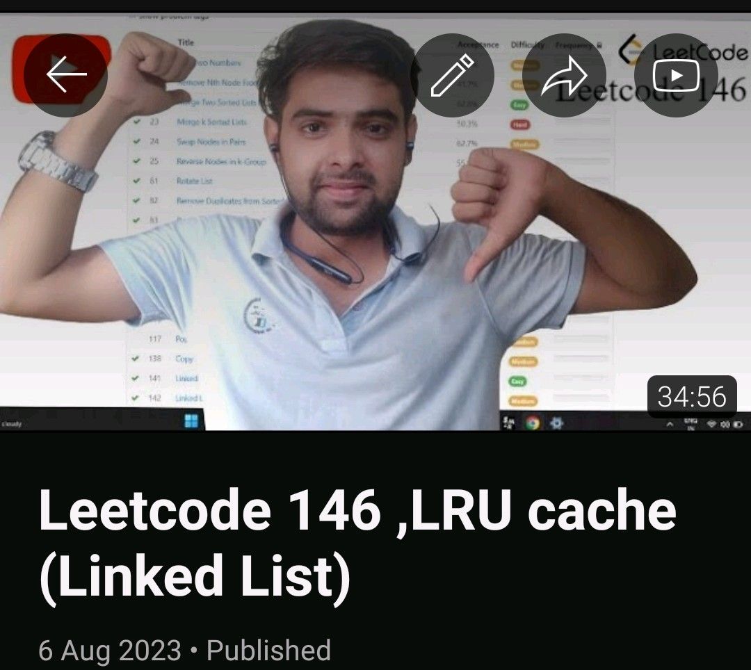 Ayush Mishra on LinkedIn: LRU cache Leetcode 146 also checkout the ... Ayush Mishra on LinkedIn: LRU cache Leetcode 146 also checkout the ...